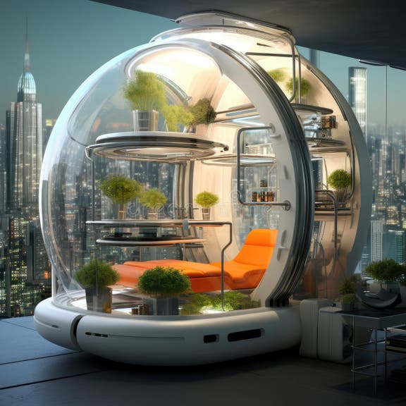 Capsule Type Apartment, High Technology Stock Illustration ...