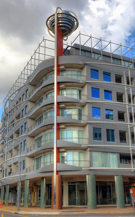 Curved apartment building stock photo. Image of balcony - 1791414