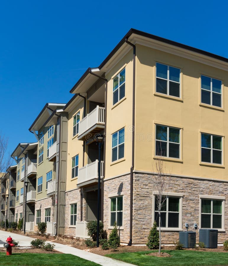 Apartment complex stock image. Image of living, exterior - 796455