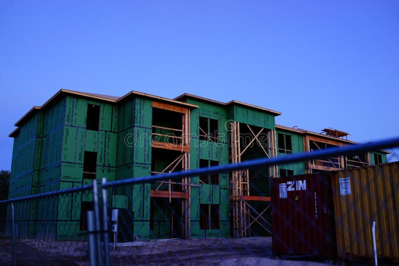 An Apartment Construction Site Editorial Image - Image of concrete ...