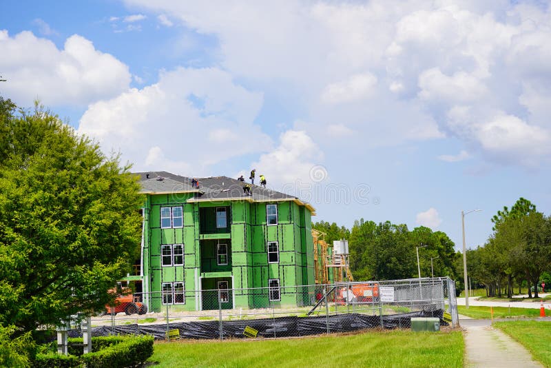 An Apartment Construction Site Editorial Stock Image - Image of house ...