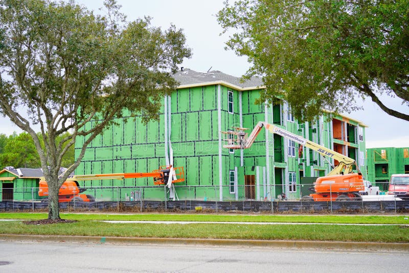 An Apartment Construction Site Editorial Image - Image of florida ...
