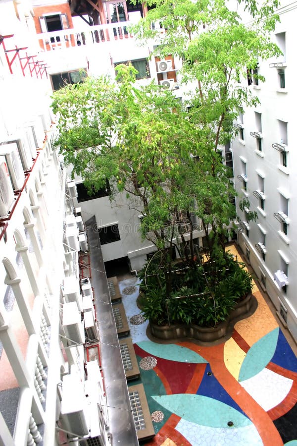 Apartment courtyard stock photo. Image of office, tall - 775534