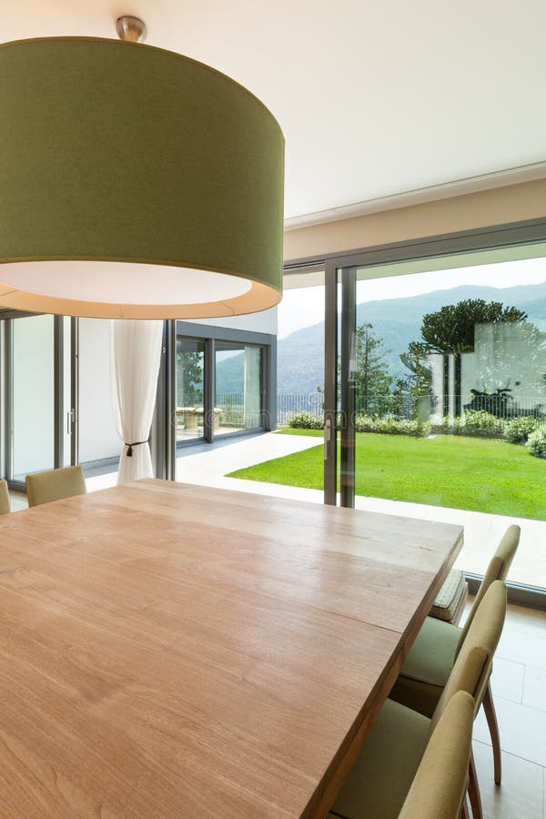 Apartment Furnished, Dining Table Stock Image - Image of decor ...