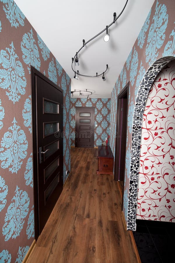 Apartment hall stock image. Image of wall, style, inside - 15923651