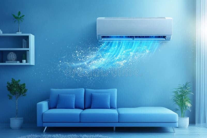 The Apartment Has Air Conditioning with Very Cold Air. Generative AI ...