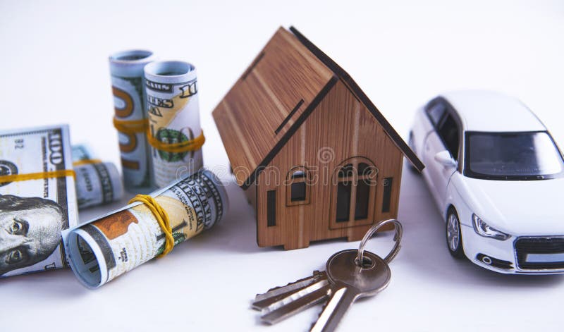 Apartment house car money stock image. Image of background - 140264141