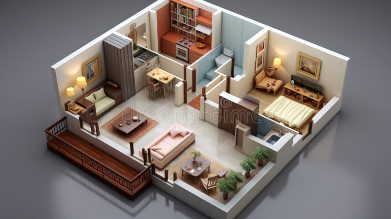 Apartment, House Plan. Apartment Interior Isolated on White Background ...