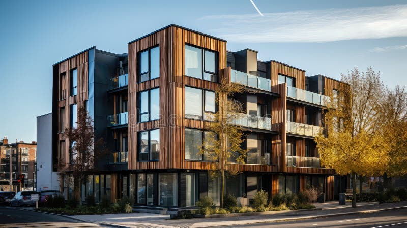 Apartment Housing Timber Frame Stock Illustration - Illustration of ...