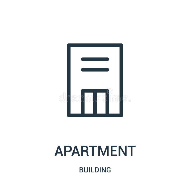Apartment Icon Vector from Building Collection. Thin Line Apartment ...