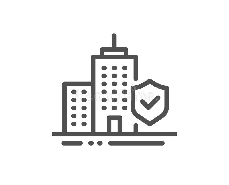 Apartment Insurance Hand Line Icon. Risk Coverage Sign. Vector Stock ...