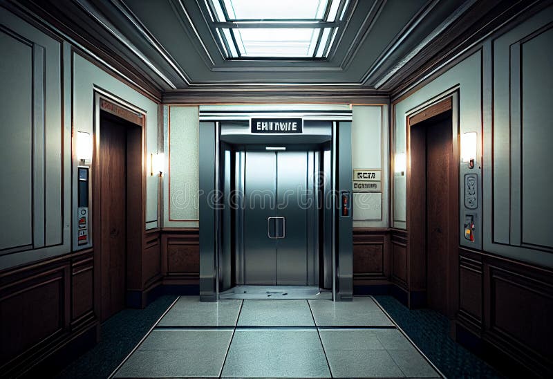 Apartment Interior with Modern Lift. Stock Image - Image of residence ...