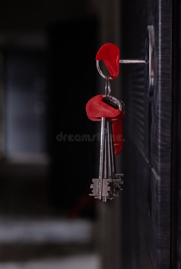 Apartment Key in the Door from Unfinished House Stock Photo - Image of ...