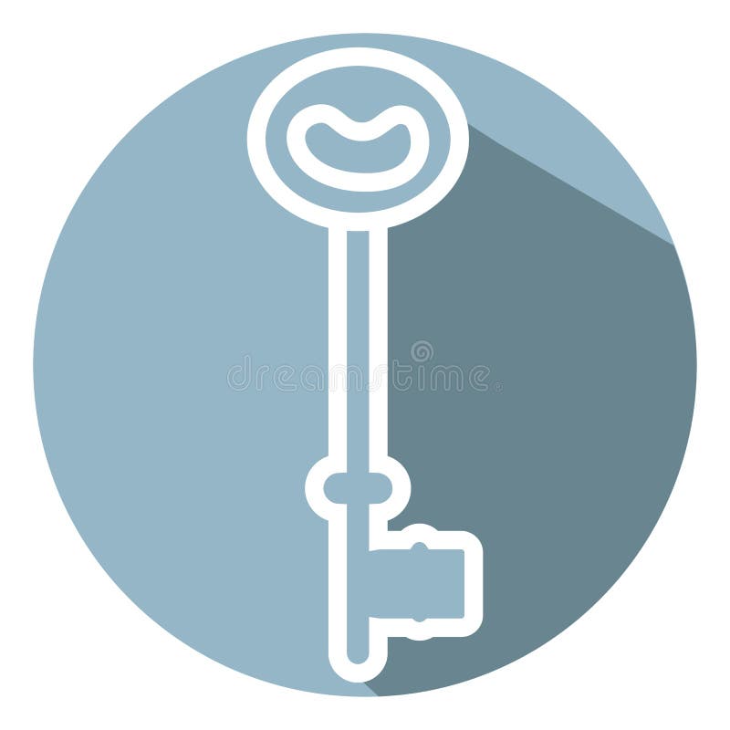 Apartment key, icon stock vector. Illustration of rent - 261068341