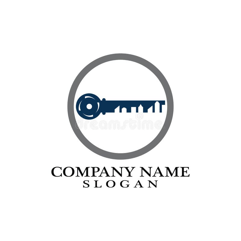Apartment Key Logo Template Vector Stock Vector - Illustration of ...