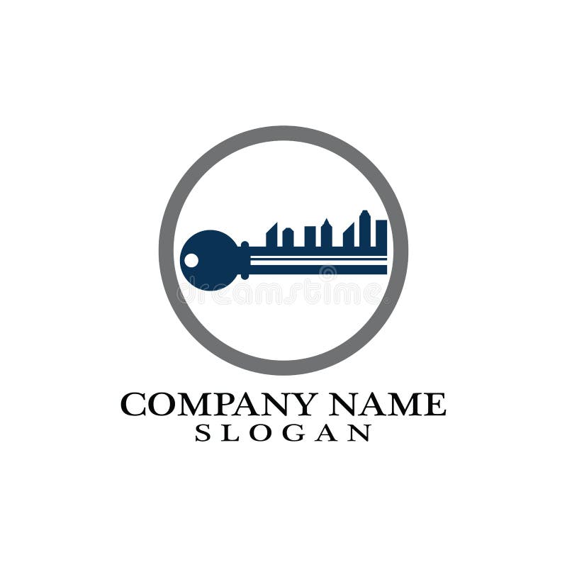 Apartment Key Logo Template Vector Stock Vector - Illustration of ...