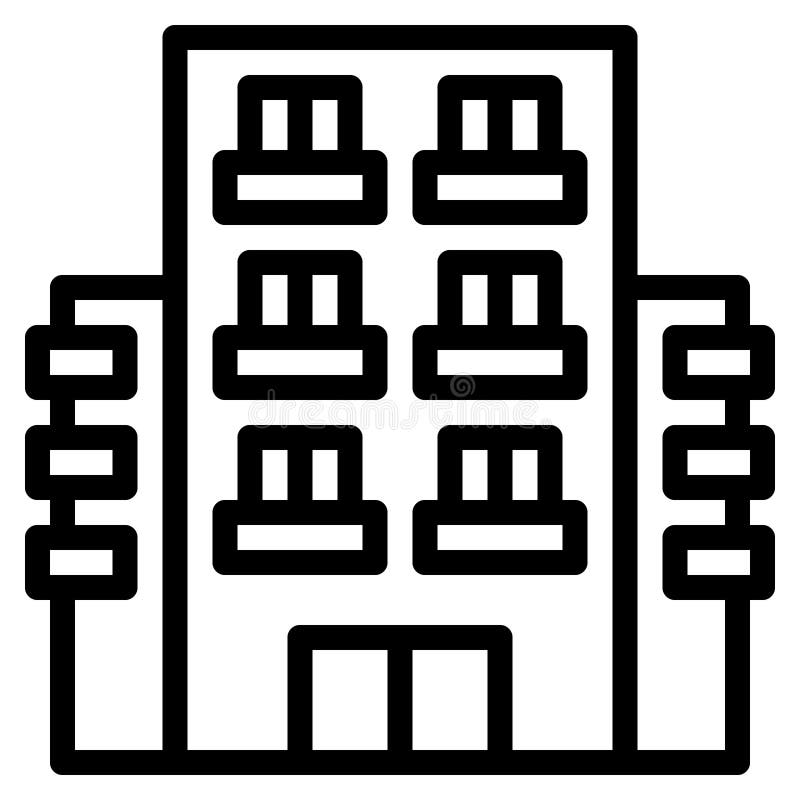 Apartment Line Icon Vector , Home Stock Vector - Illustration of estate ...