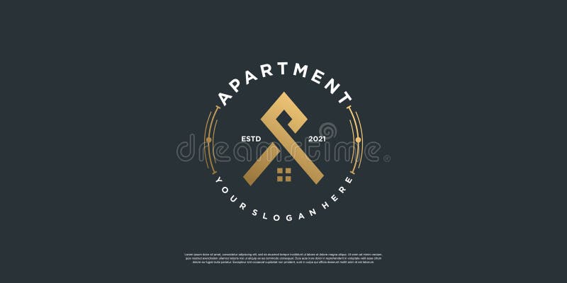 Apartment Logo with Emblem Style Premium Vector Stock Vector ...