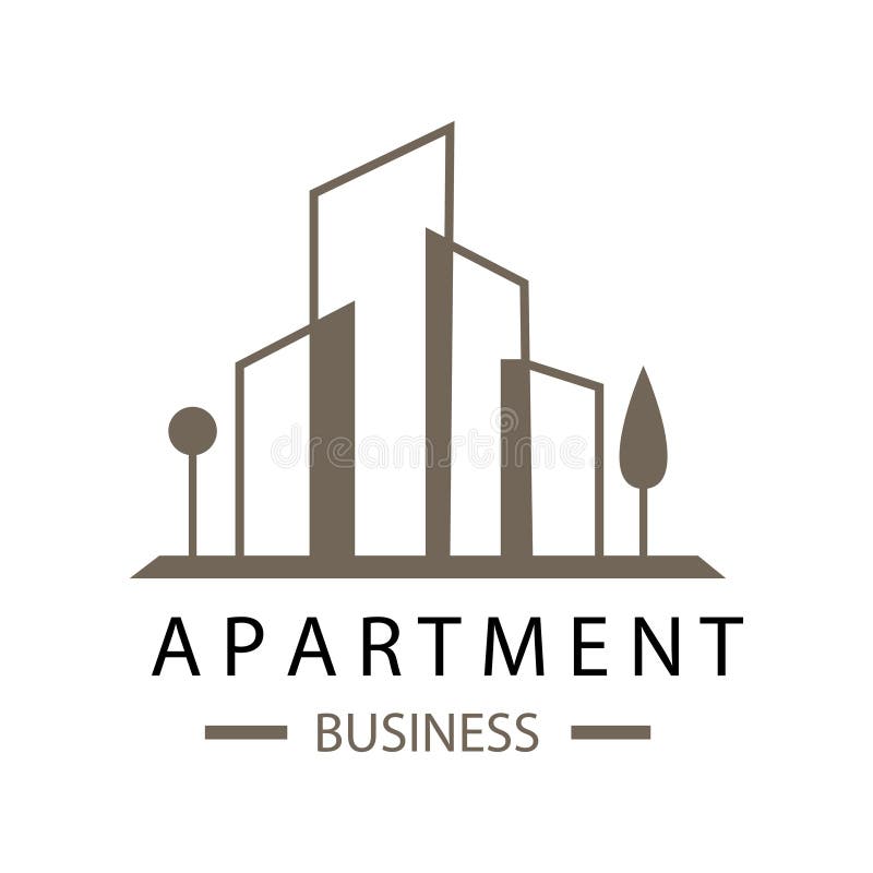 Apartment Logo Illustration Building Template Design Vector Stock ...