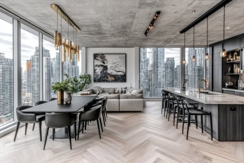 This Apartment is a Modern Loft Featuring an Open Plan Living Space, a ...