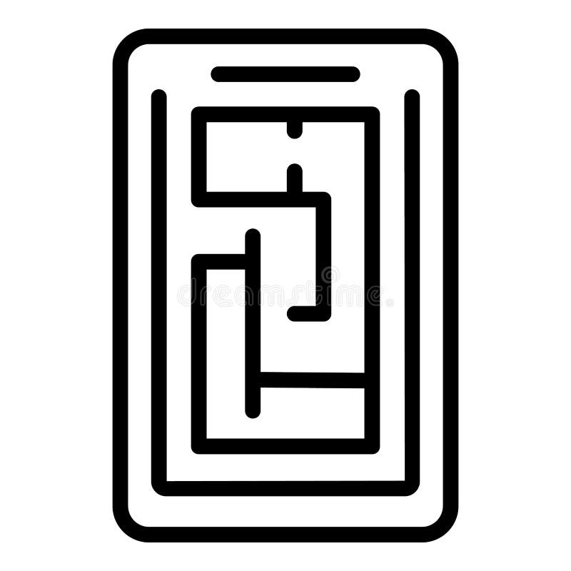 Apartment Plan Icon Outline Vector. Woman Engineer Stock Vector ...