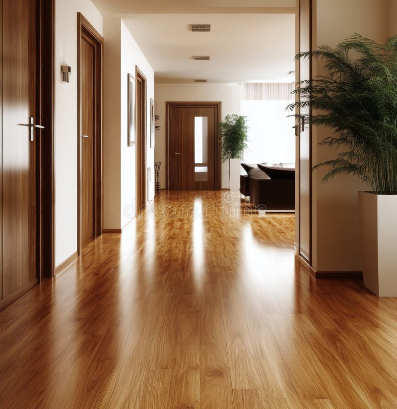 An Apartment S Interior Illustration Features a Modern Bright Entrance ...