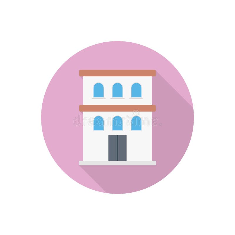 Apartment Vector Flat Colour Icon Stock Vector - Illustration of ...