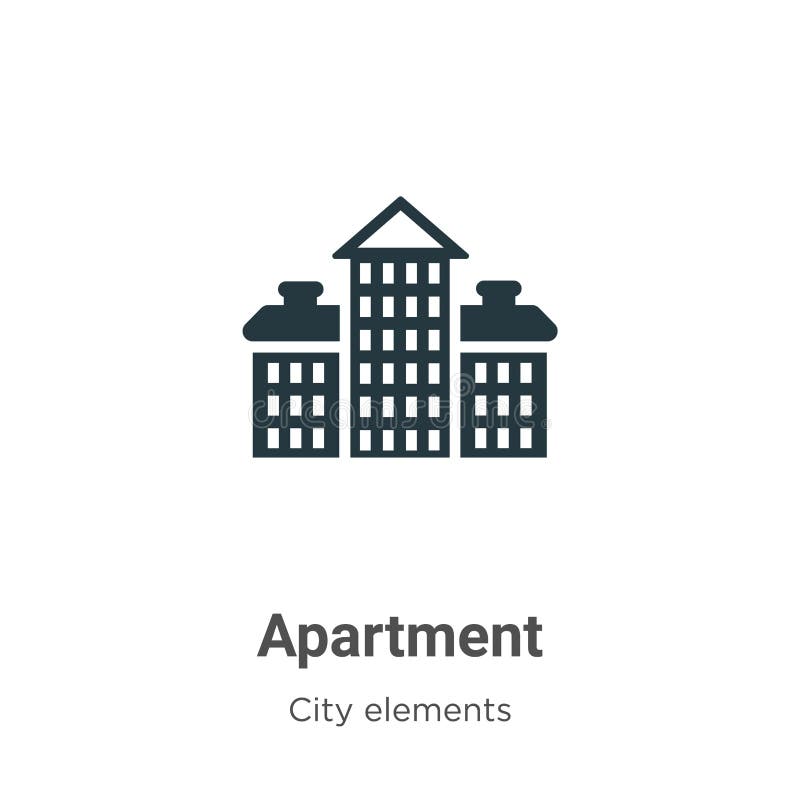 Apartment Vector Icon on White Background. Flat Vector Apartment Icon ...