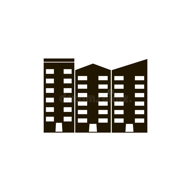 Apartment Vector Isolated. Ofice Building Stock Vector - Illustration ...