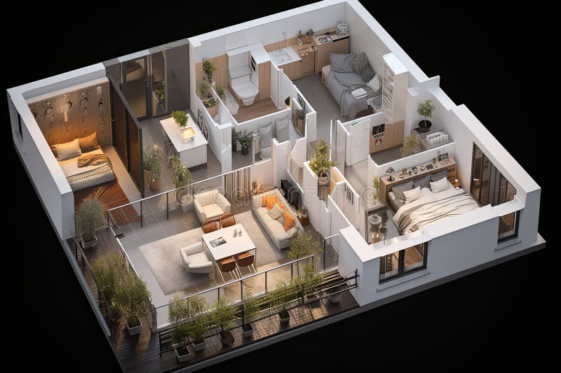 Apartment Visualization, Design Project. Architectural Plan for ...