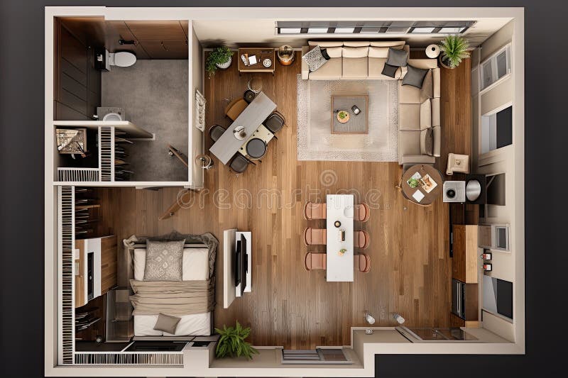 Apartment Visualization, Design Project. Architectural Plan for ...