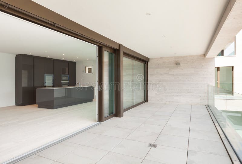 Empty balcony stock image. Image of overlooking, glass - 25741773