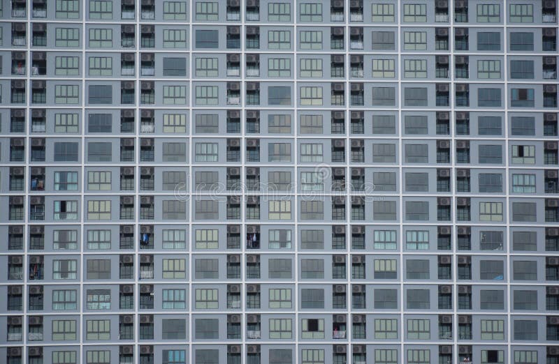Apartment Windows Pattern in the City Stock Image - Image of metropolis ...