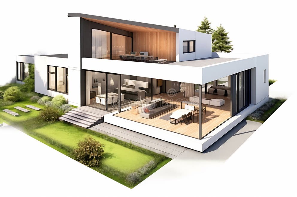 Apartments 3D Design Project. Plan or Redevelopment Stock Photo - Image ...