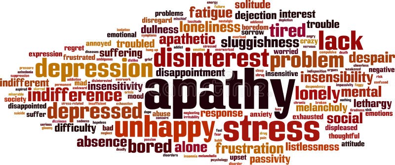 Apathy word cloud stock vector. Illustration of indifference - 182648459