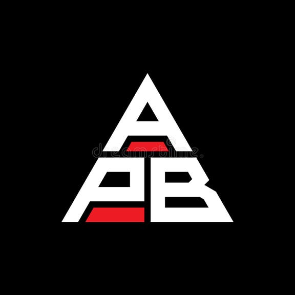 APB Triangle Letter Logo Design with Triangle Shape. APB Triangle Logo ...