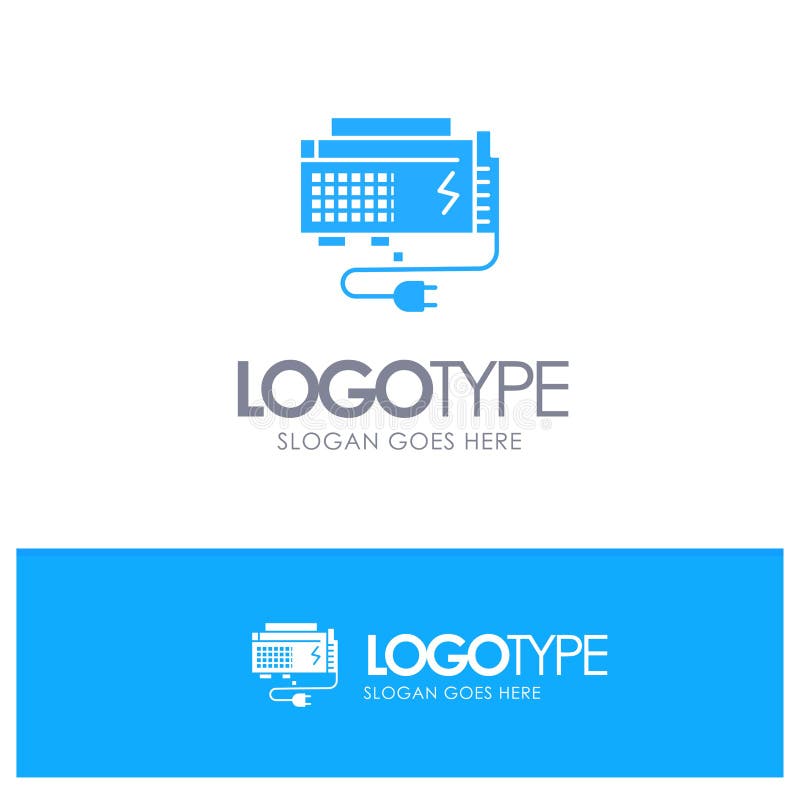 Apc, Battery, Computer, Power, Source Blue Solid Logo with Place for ...