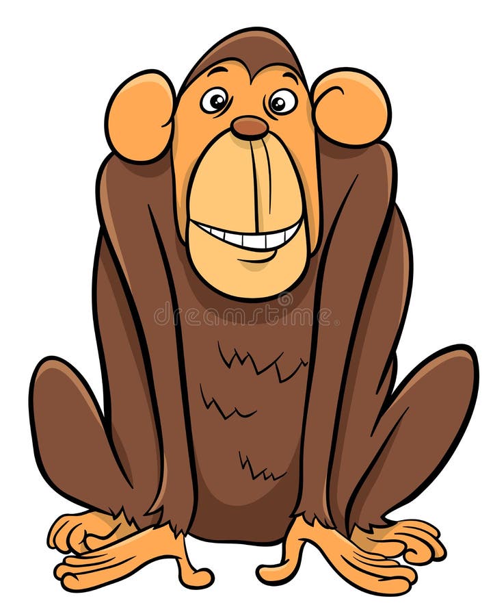 Ape animal character stock vector. Illustration of wildlife - 82351769