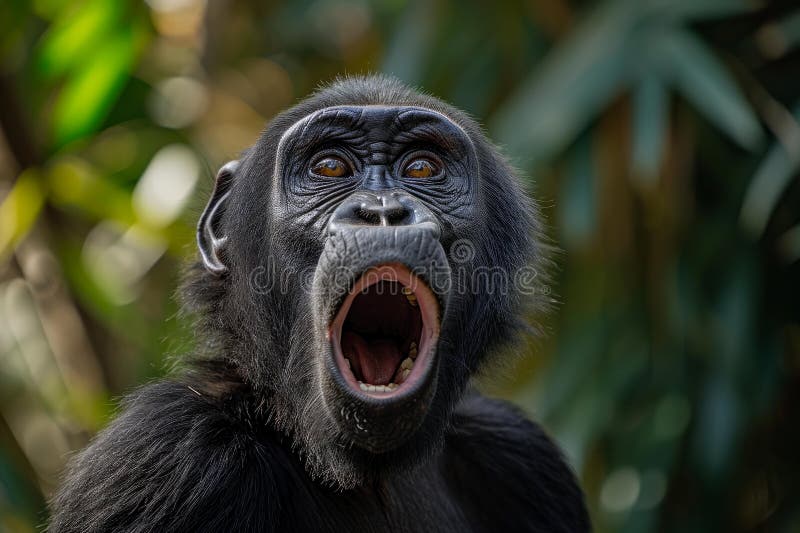 Ape Shocked Expression. Generate Ai Stock Image - Image of primate ...