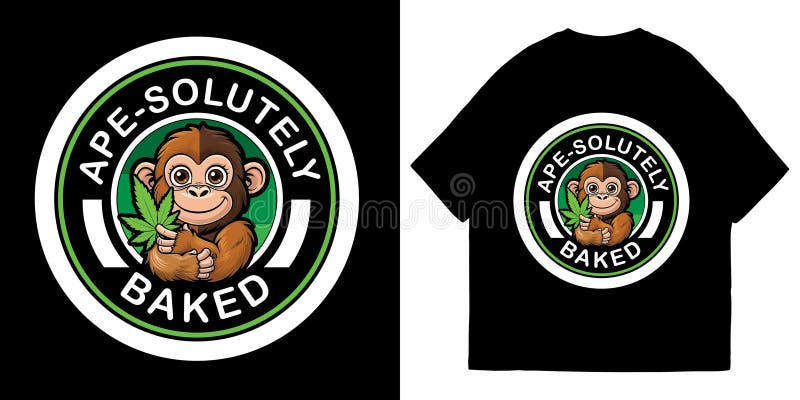 Ape-solutely baked stock vector. Illustration of number - 342208610