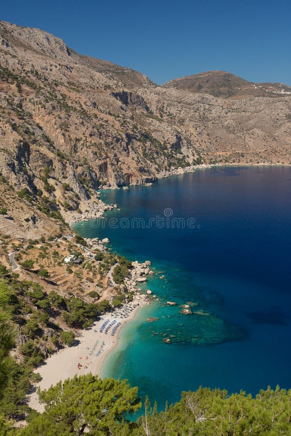 Apella beach, karpathos stock image. Image of karpathos - 35390903