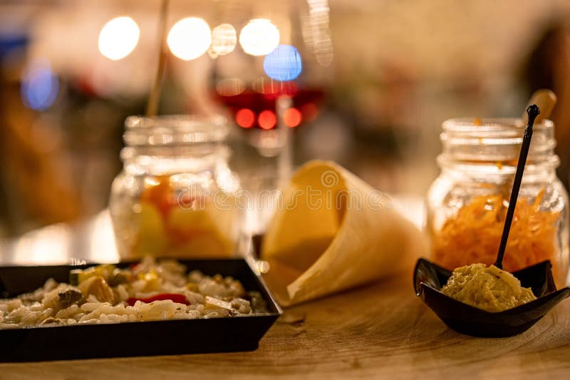 Aperitif and vegan snacks stock image. Image of photograph - 194814947