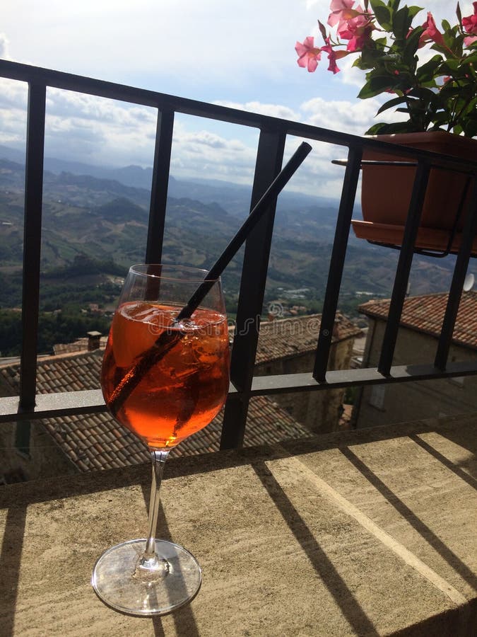 Aperol stock photo. Image of beautiful, restaurant, view - 182615522