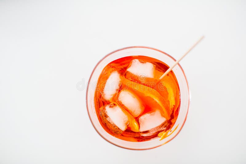 Aperol Spritz Cocktail Top View in Venice Stock Image - Image of ...