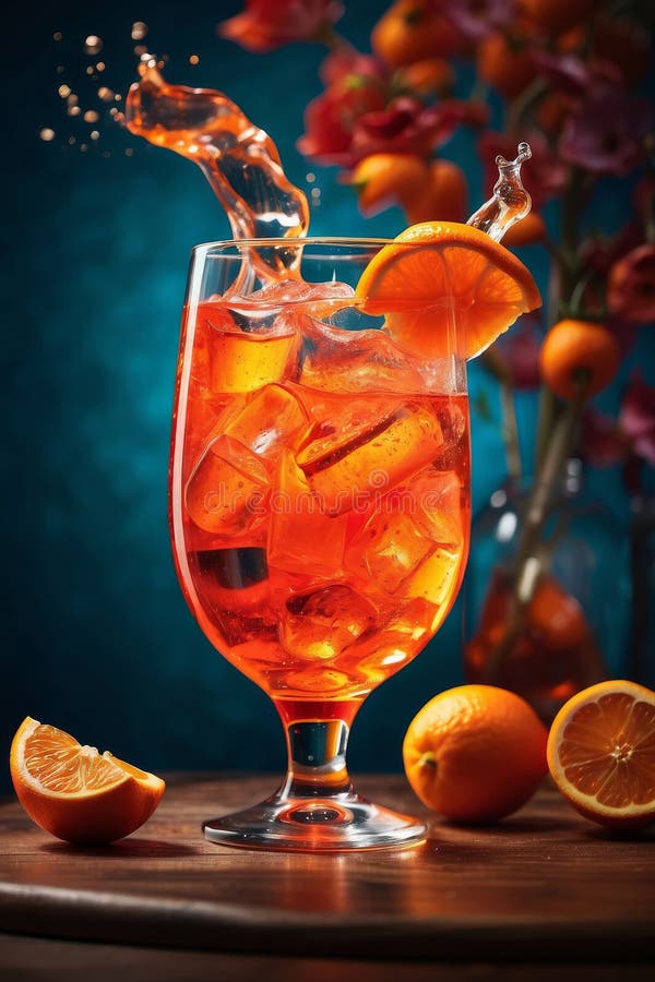 Aperol Spritz Splash stock illustration. Illustration of cocktail ...