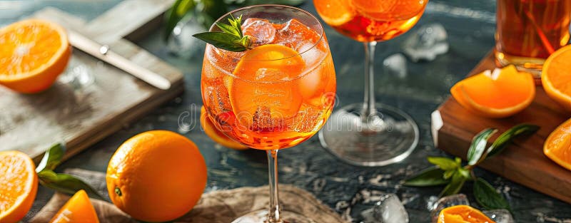 Aperol Spritz, Web Banner Format, Stock Photo - Image of party, fruit ...