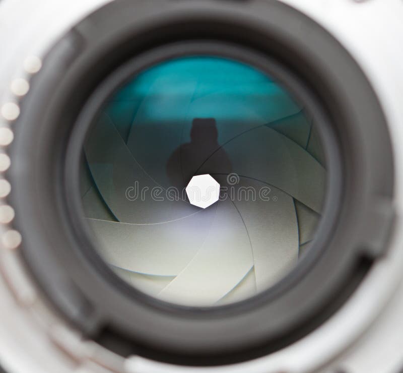Camera Lens Aperture Blades Stock Photo - Image of barrel, aperture ...