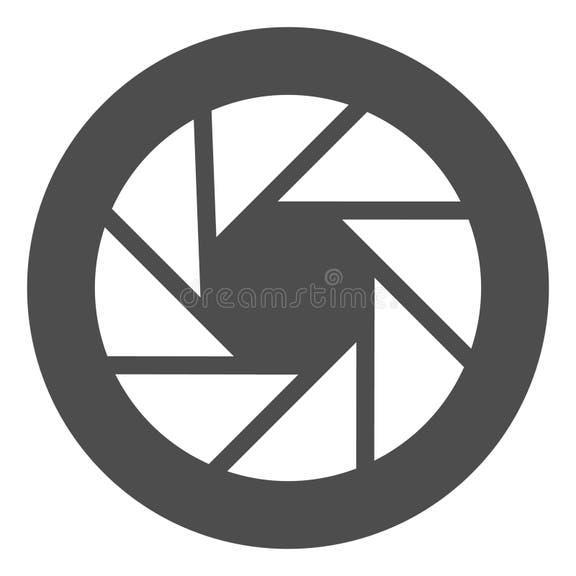 Aperture of Camera Solid Icon, Optical Equipment Concept. Vector ...