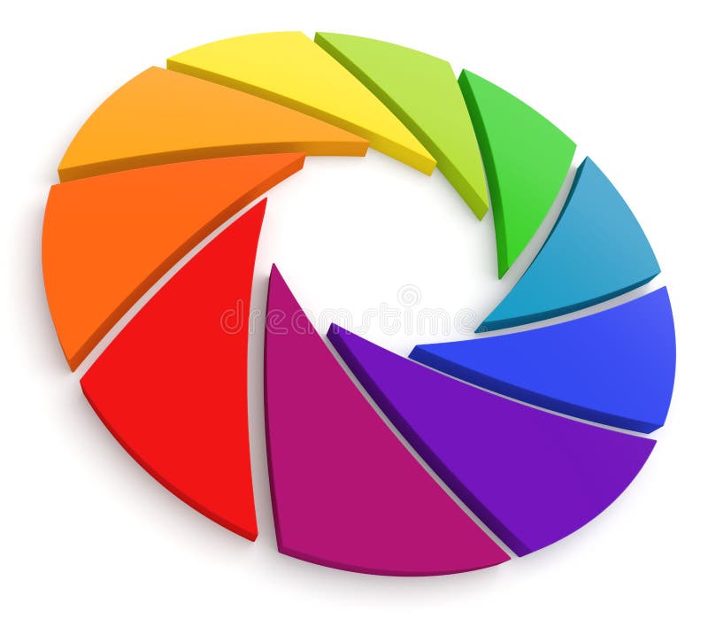 Color Wheel 3D stock illustration. Illustration of colorful - 6019946