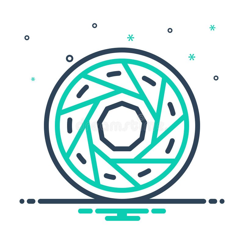 Mix Icon for Aperture, Camera and Focal Stock Vector - Illustration of ...